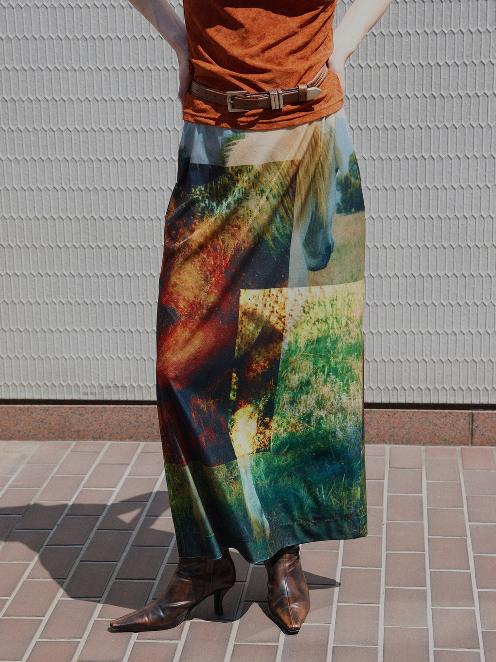 Silvia Conde Oliván×Ameri VELOUR SKIRT