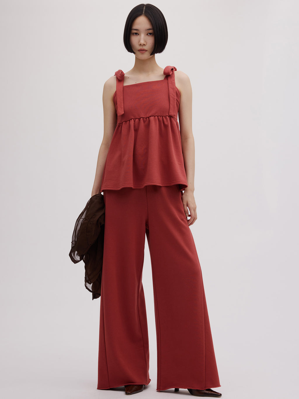 SWEAT PEPLUM SET ROMPERS