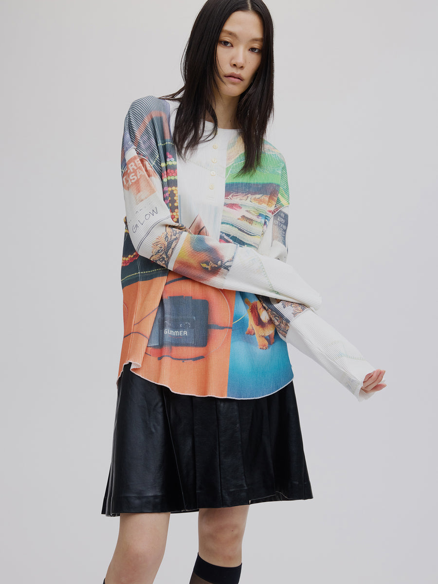 EMOTIONAL COLLAGE RIB TOP